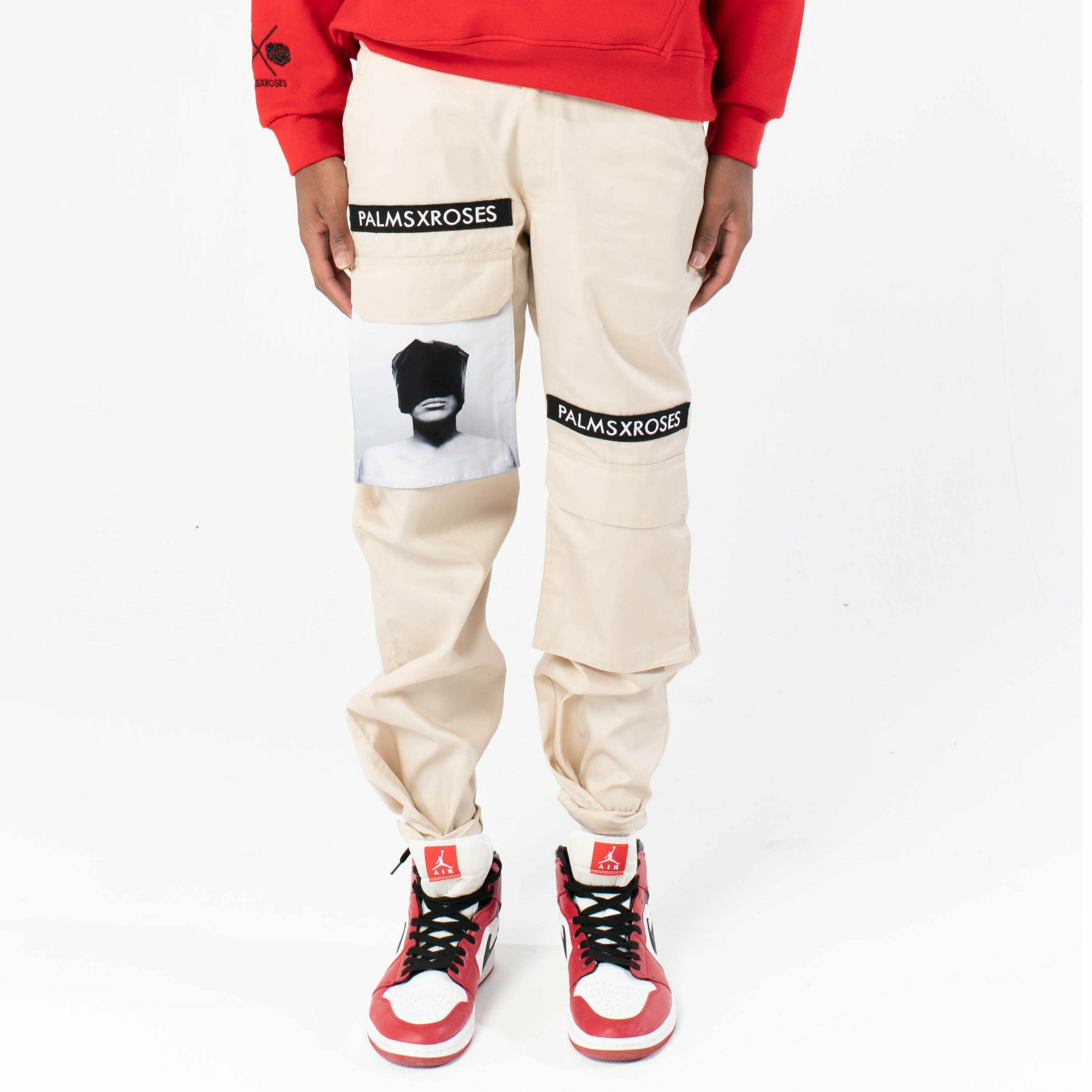 Palms and Roses Cargo Pants (Beige) | Dapper Beast